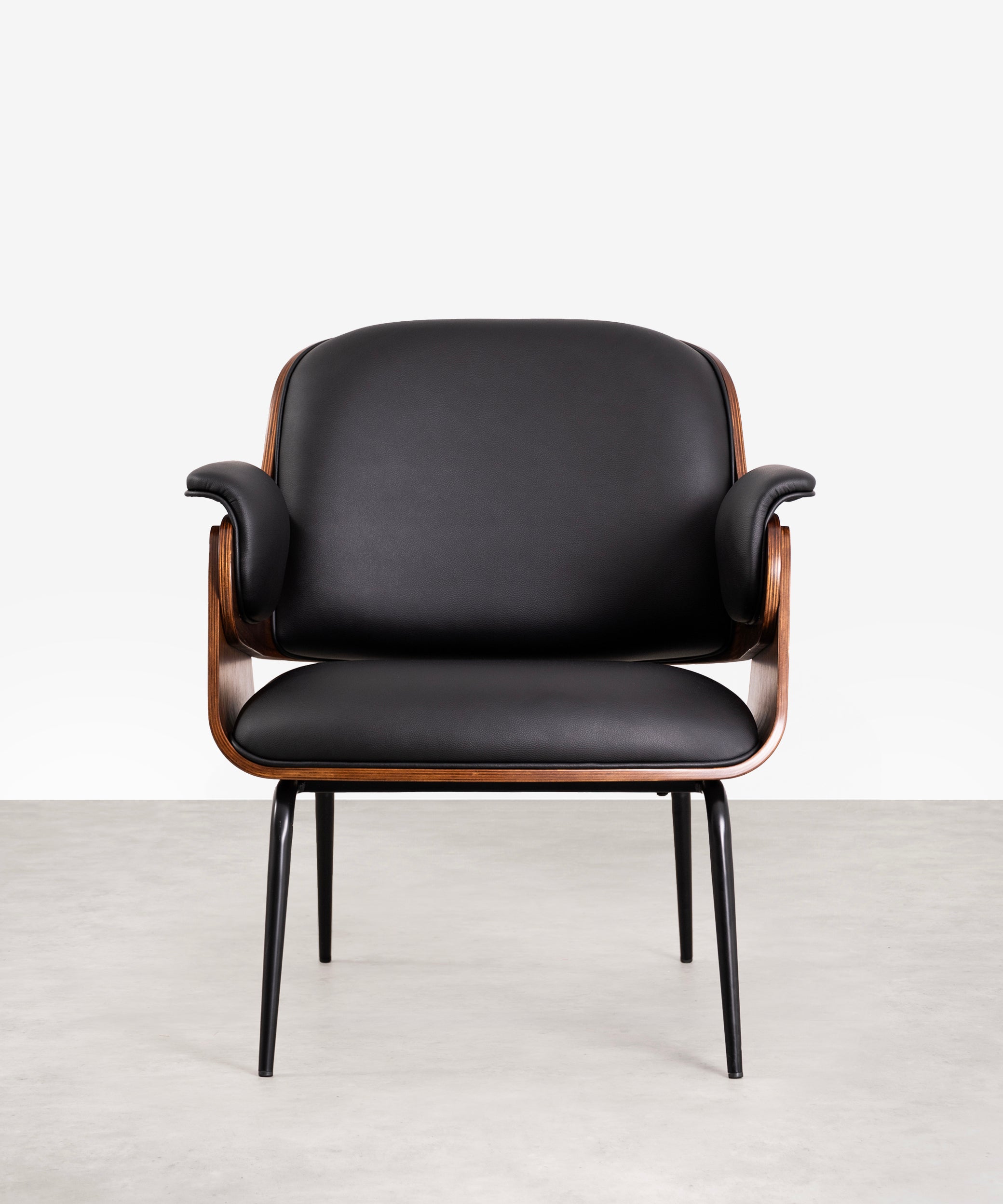 Butaca de Madera y Metal Tapizado Elton – Northdeco