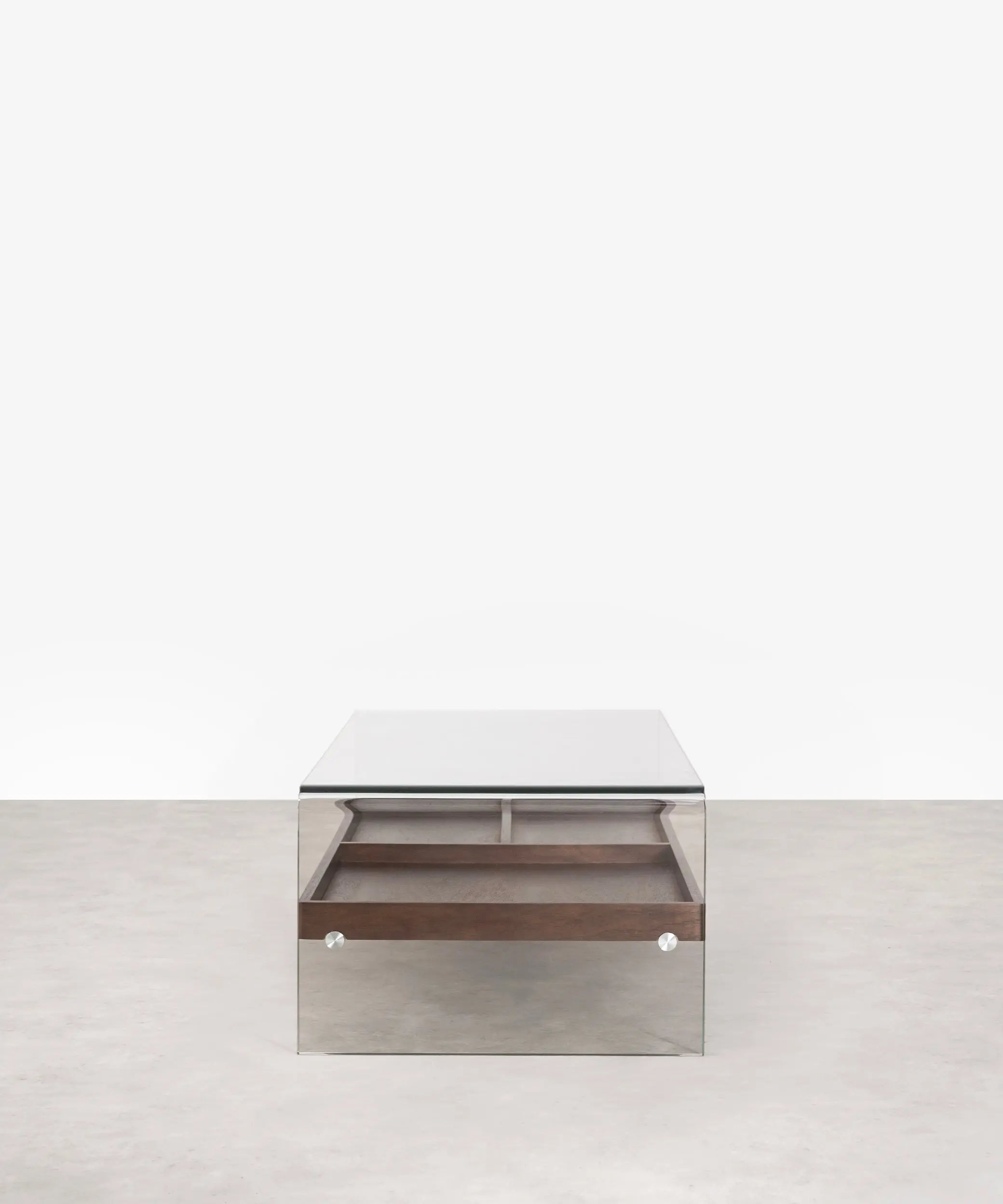 Corina Glass and Wood Coffee Table | Northdeco