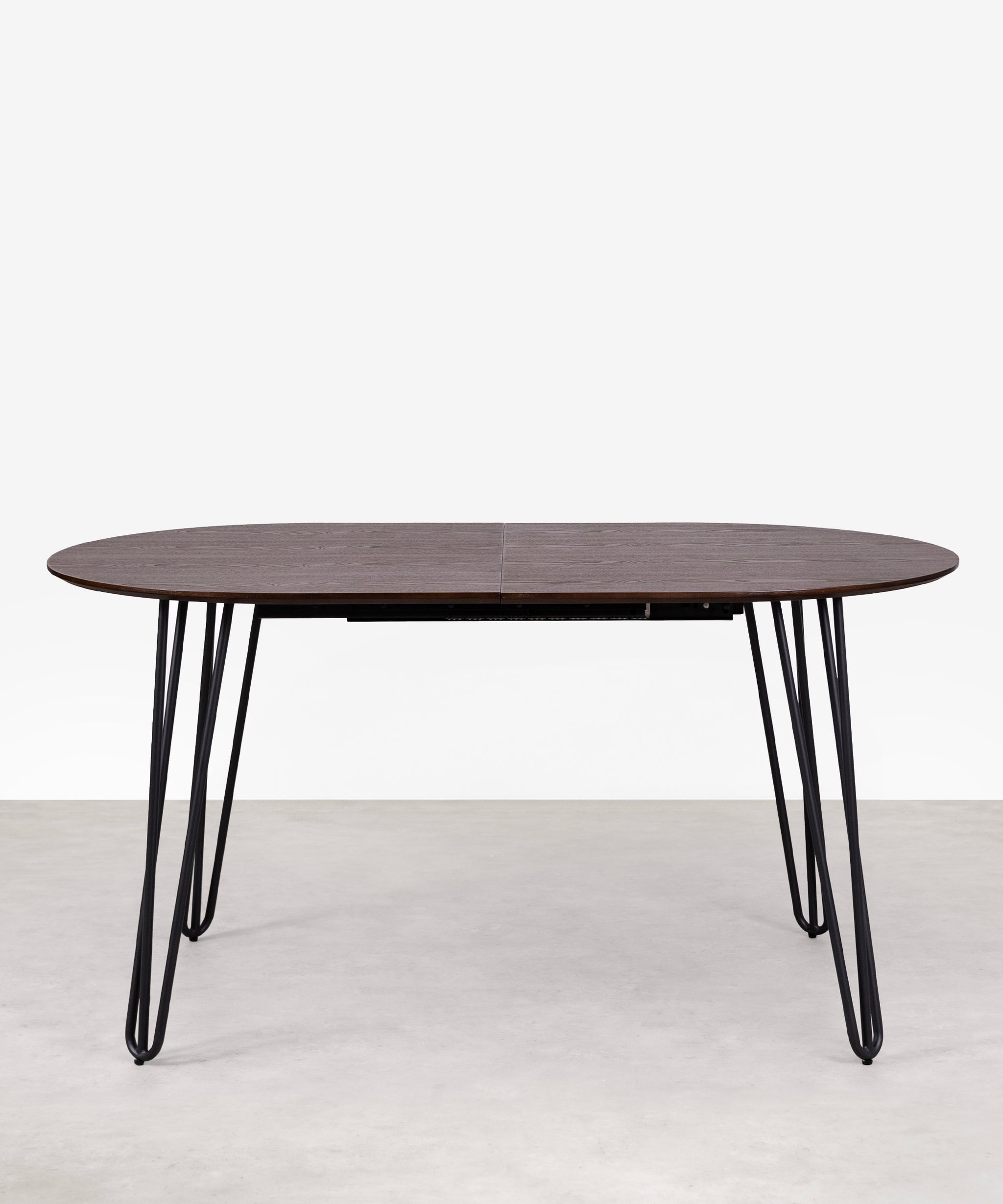 Mesa de Comedor Ovalada Extensible en Madera y Metal Karen (150-210 cm – Northdeco