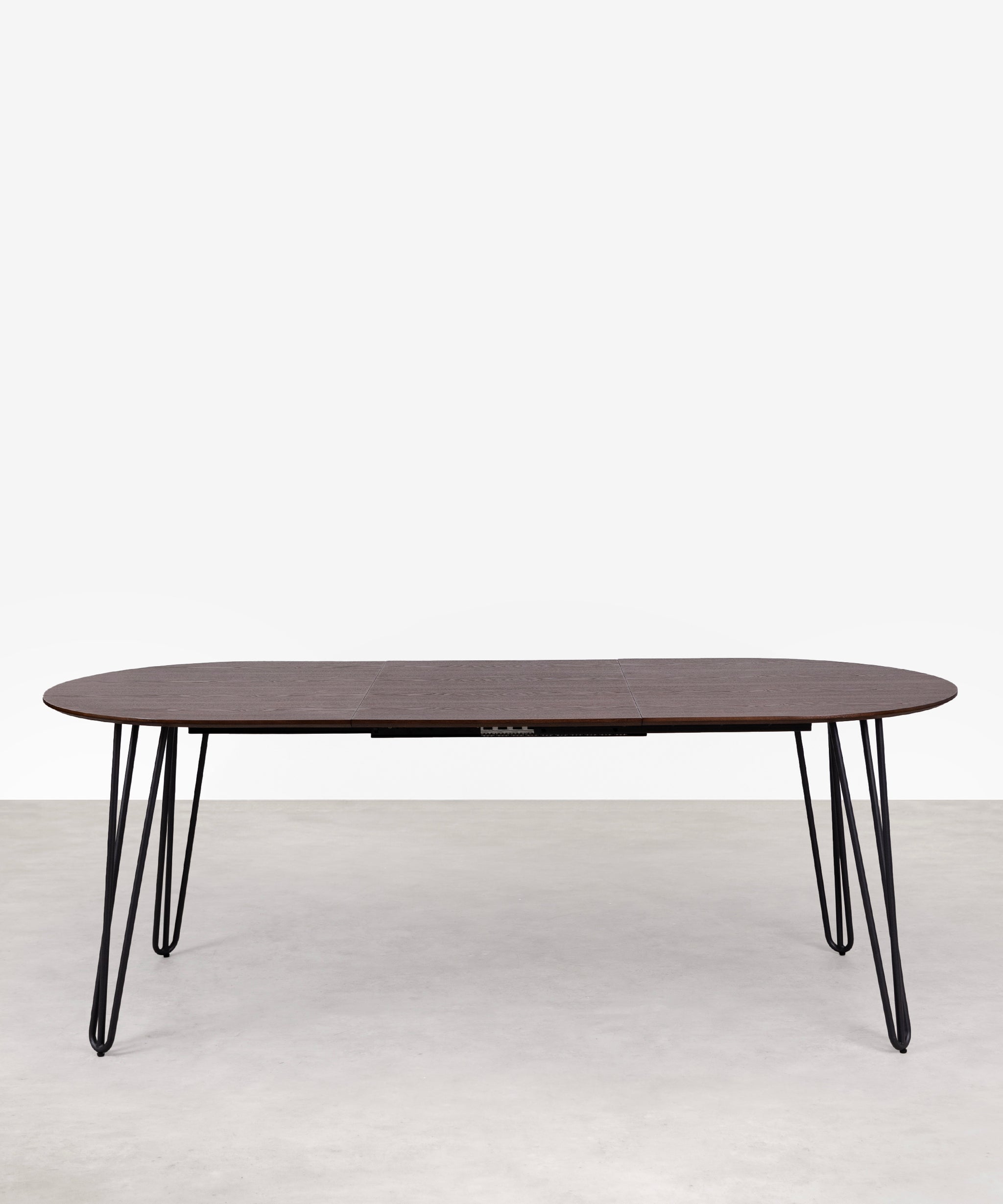 Mesa de Comedor Ovalada Extensible en Madera y Metal Karen (150-210 cm – Northdeco