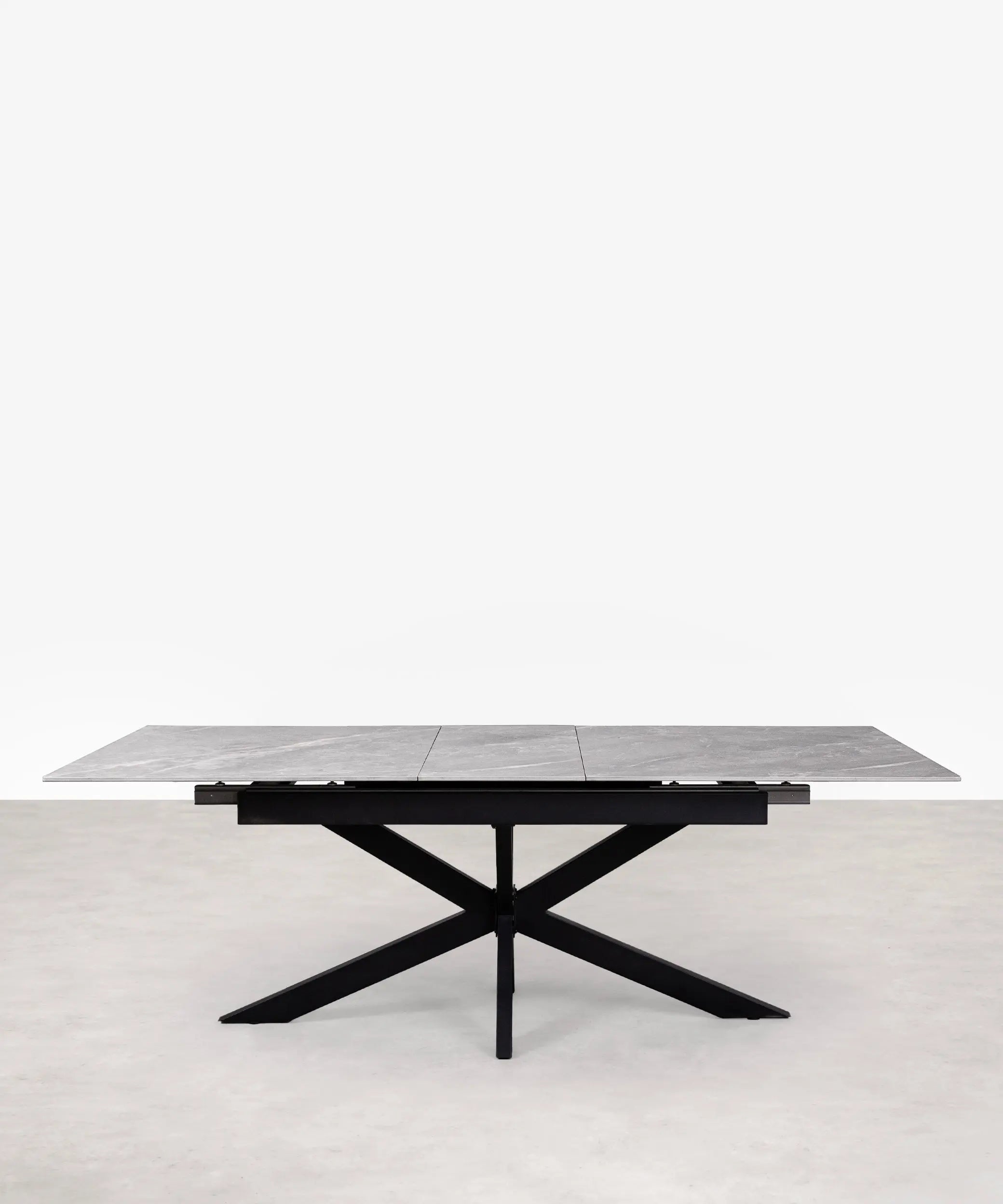 Travis Extendable Rectangular Dining Table (180-220 cm) - Glossy Grey ...